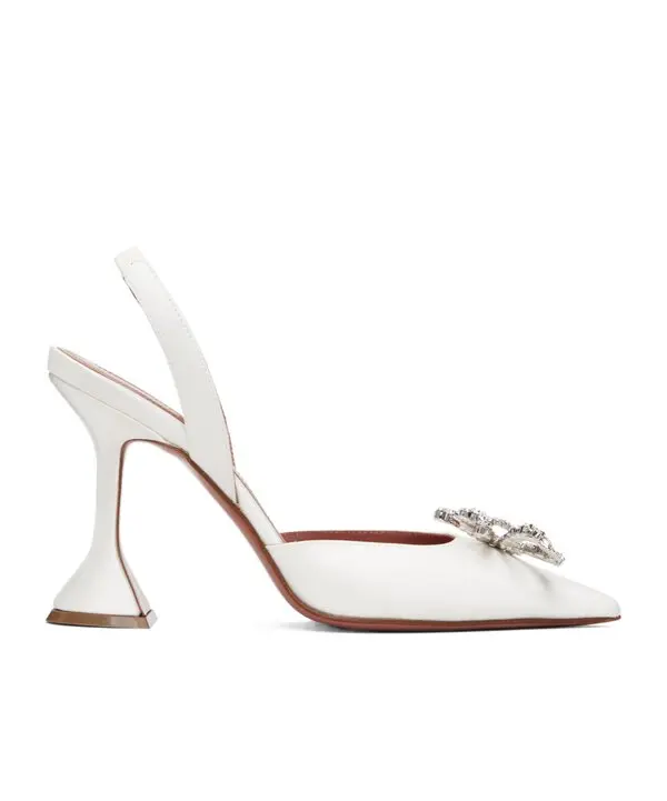 Amina Muaddi Rosie High-heeled Sandals - Ivory