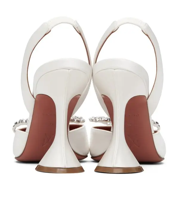 Amina Muaddi Rosie High-heeled Sandals - Ivory