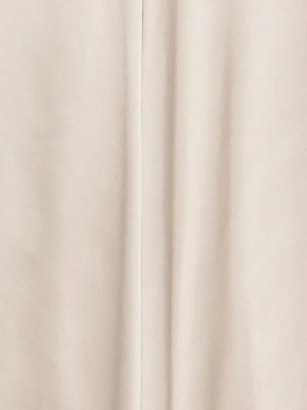 ALYSI Cropped Palazzo Pants With Asymmetric Hem - Light Beige