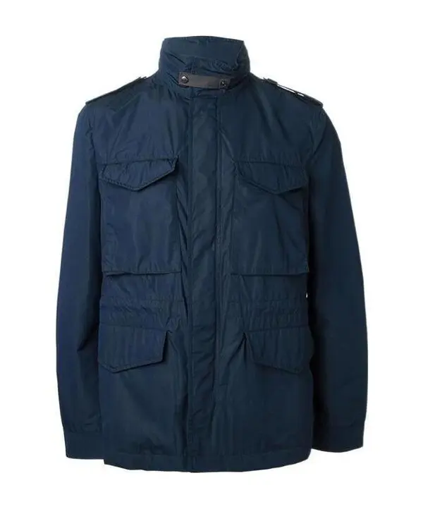 Burberry High-necked Casual Jacket - Blue