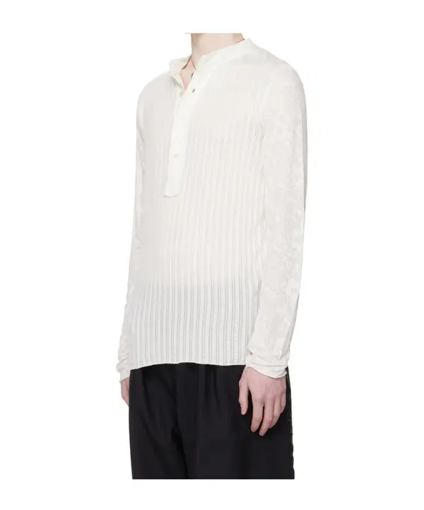 EDWARD CUMING Kitchen Curtain Stacked Long-sleeved Henley Shirt