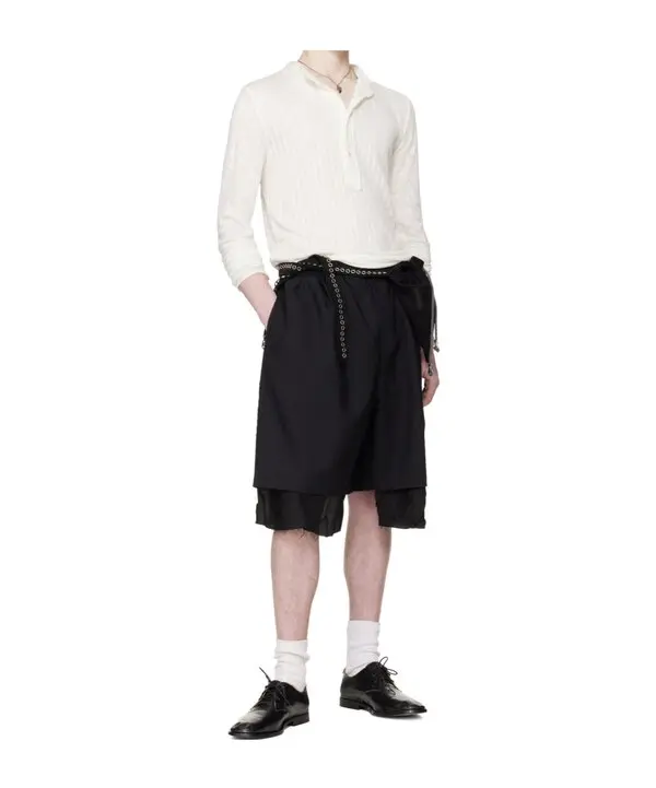 EDWARD CUMING Kitchen Curtain Stacked Long-sleeved Henley Shirt