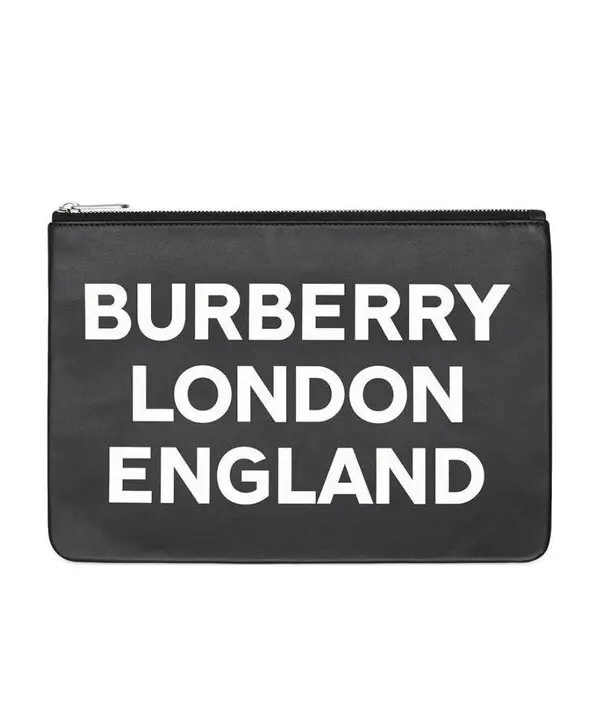 Burberry Logo Printing Handbag - Black