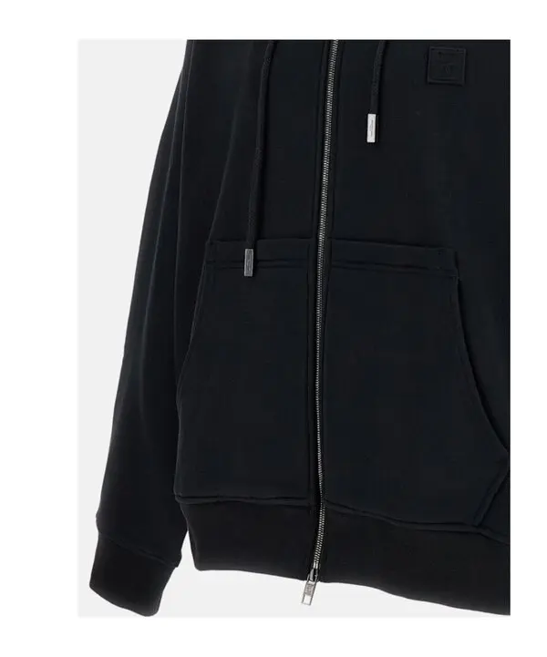 WOOYOUNGMI Logo Patch Zip Hoodie - Black