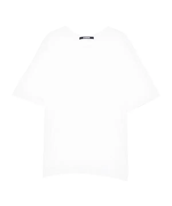 Jacquemus Logo Embroidered Crewneck T-shirt - White