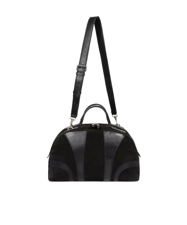 Dries Van Noten Suede Duffle Bag - Black