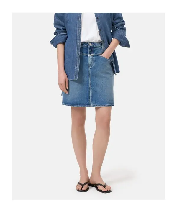 Closed Stover-x Mini Skirt - Medium Blue