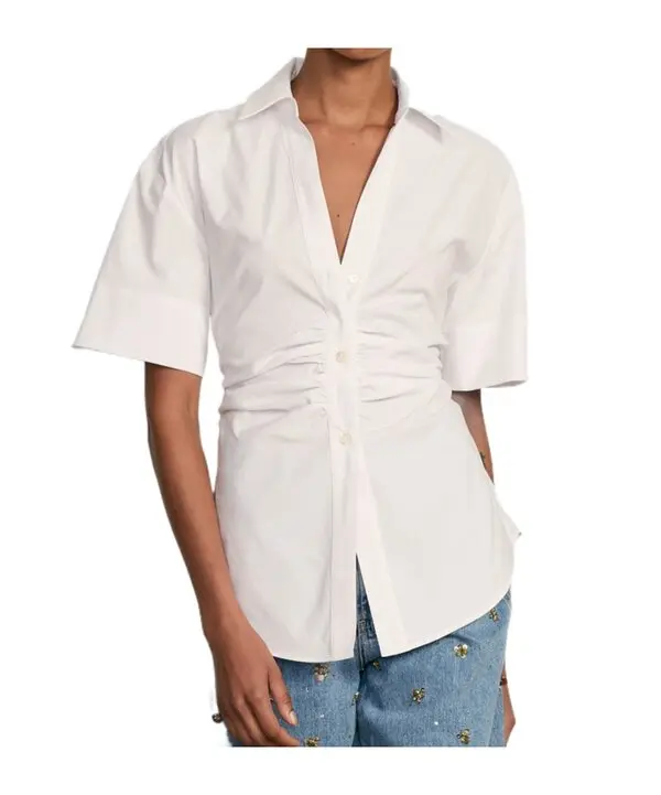 Veronica Beard Short Sleeve Shirt - White