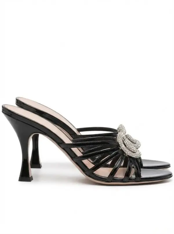 Gucci Crystal Interlocking G Slide Sandal