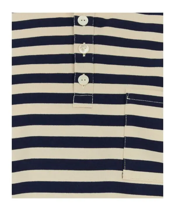 Junya Watanabe Striped Long-sleeve Henley T-shirt