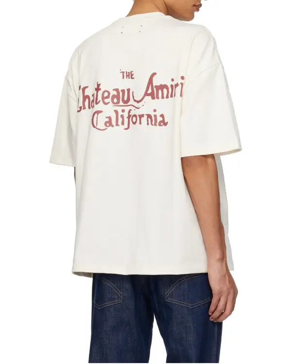 Amiri Logo-printed Crewneck T-shirt - White