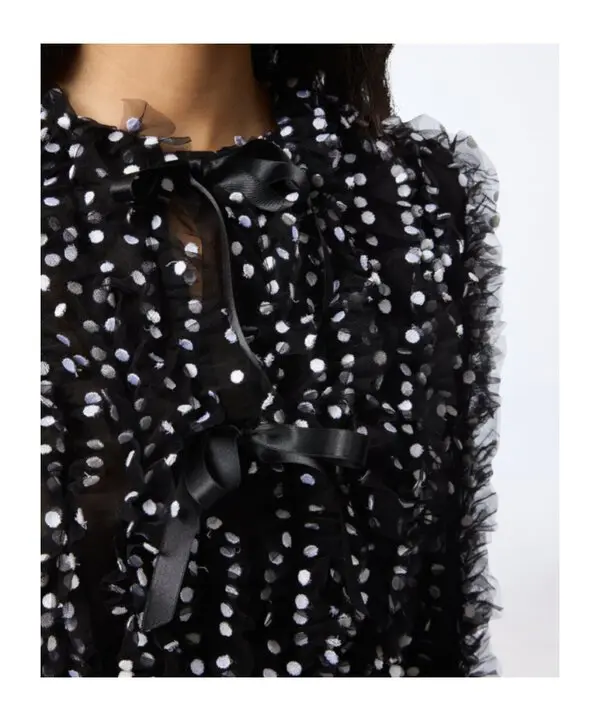 Nina Ricci Polka Dot Tie-front Jacket