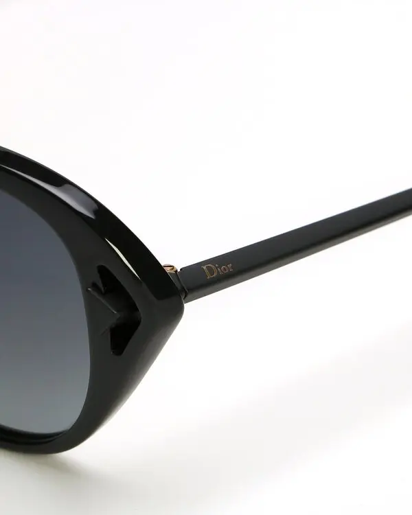 Dior Cat Eye Logo Sunglasses - Black