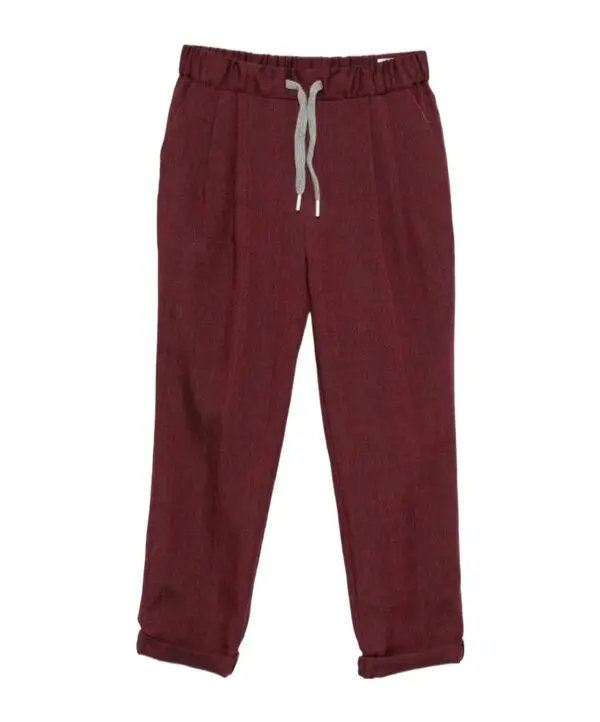 Brunello Cucinelli Elasticated Waistband Drawstring Pants - Red
