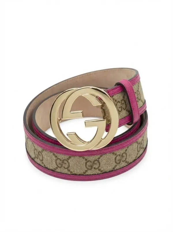 Gucci Logo Buckle Belt - Pink