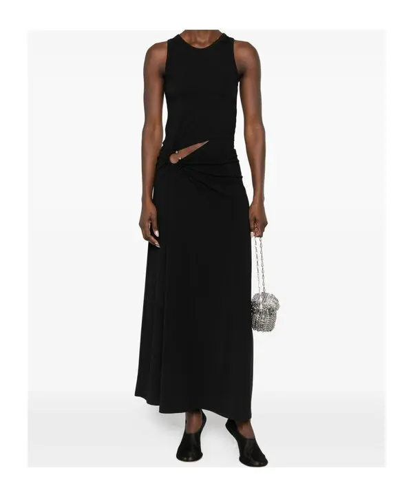 Rabanne Cut-out Sleeveless Maxi Dress - Black