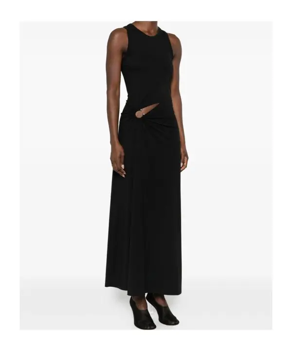 Rabanne Cut-out Sleeveless Maxi Dress - Black