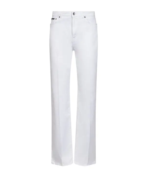 Dolce & Gabbana Dolce Gabbana High-waisted Flared Jeans - White