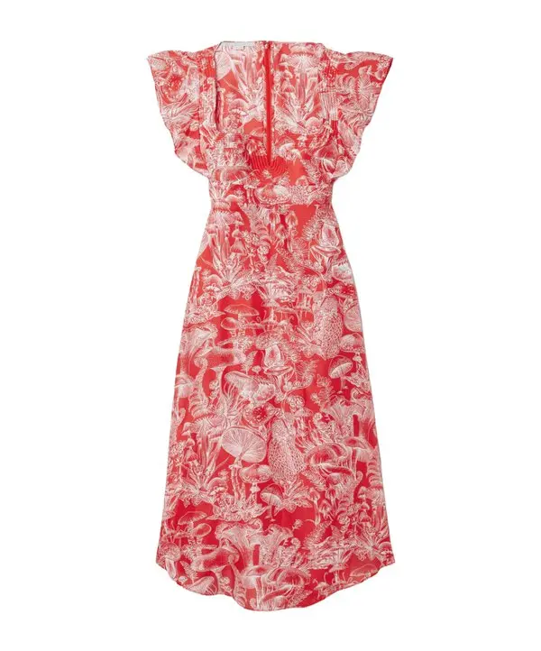 Stella McCartney Printed Silk Midi Dress