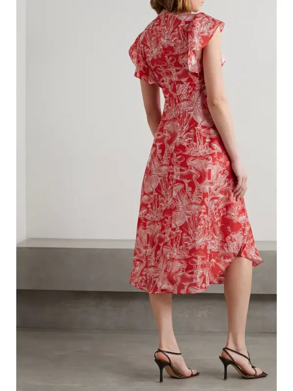Stella McCartney Printed Silk Midi Dress