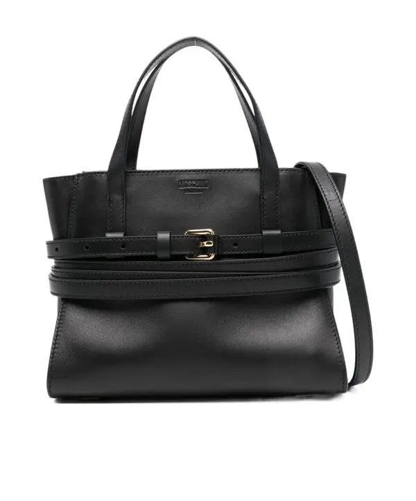 Moschino Buckle Decorated Handbag - Black
