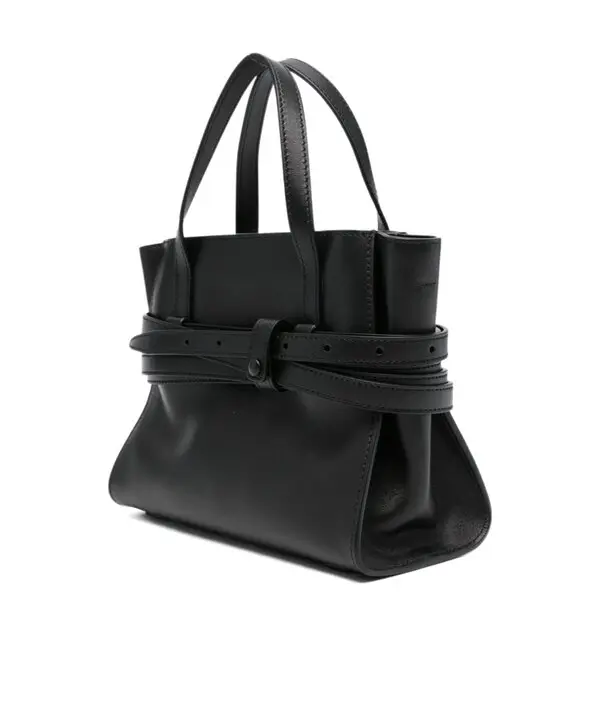 Moschino Buckle Decorated Handbag - Black