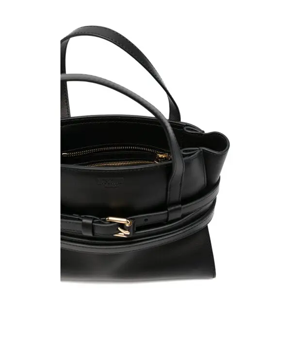 Moschino Buckle Decorated Handbag - Black