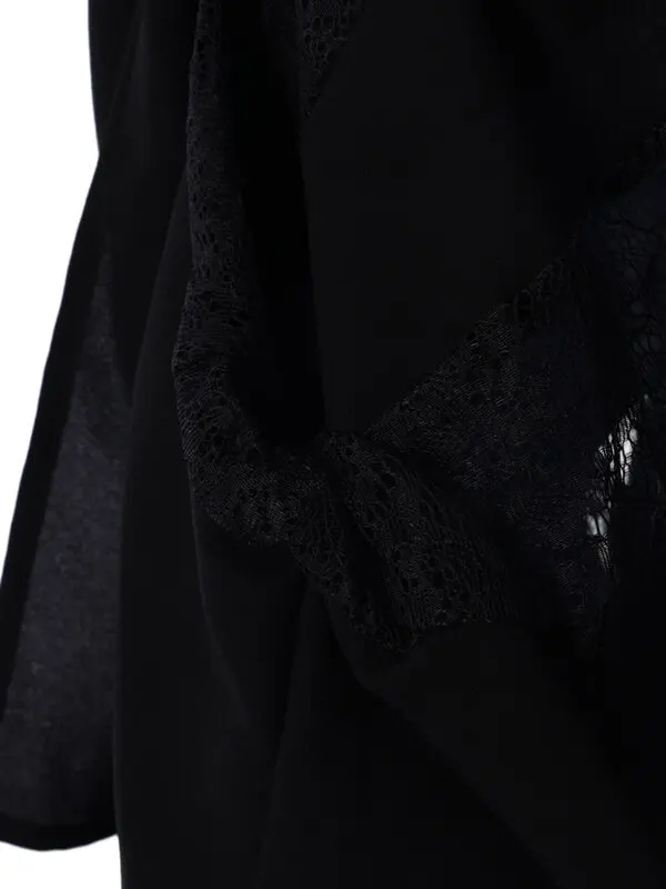 Junya Watanabe Lace-trim Halterneck Handkerchief-hem Dress - Black