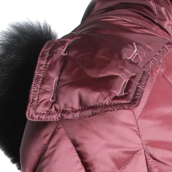 Burberry Double-breasted Quilted Down Jacket With Hood And Belt