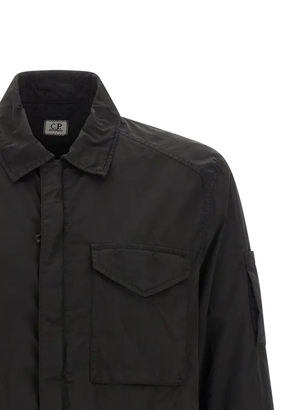 C.P. COMPANY Chrome-r Lens Overshirt - Black