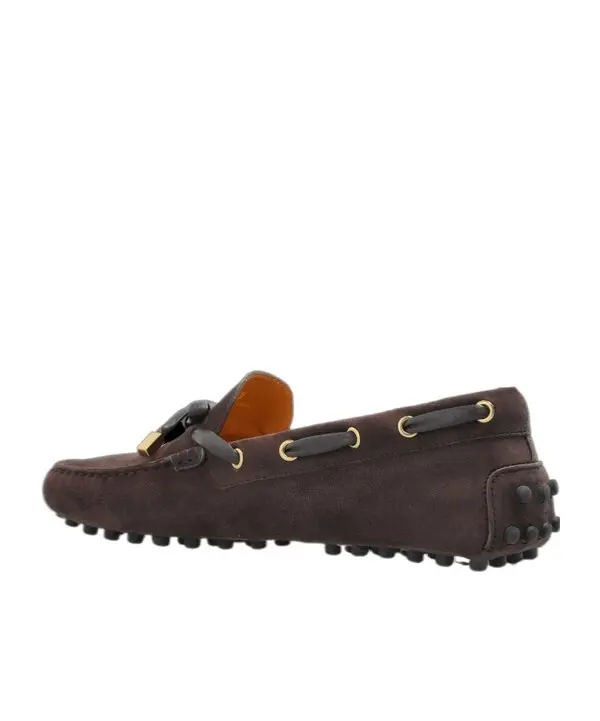 TOD'S Gommino Loafers With Tie Detailing - Brown