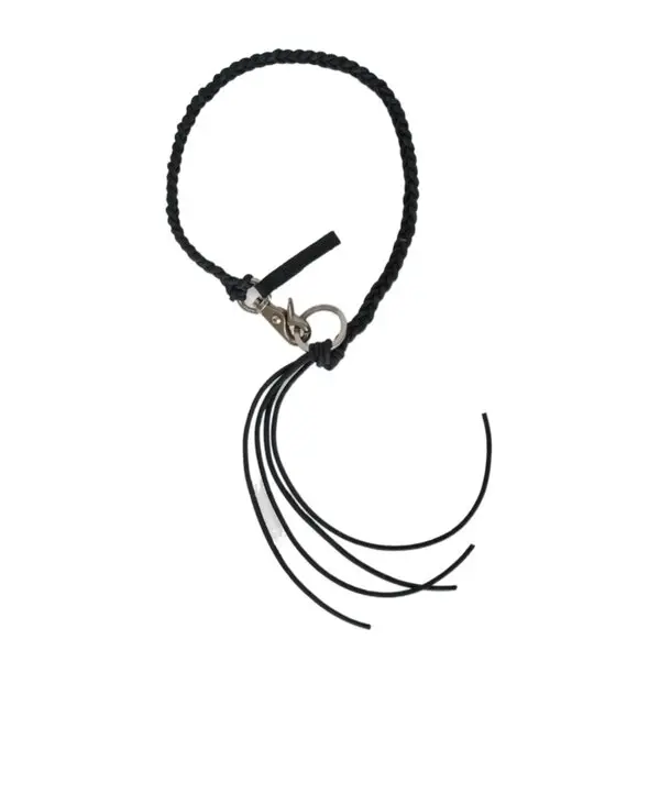Our Legacy Braided Leather Keychain - Black