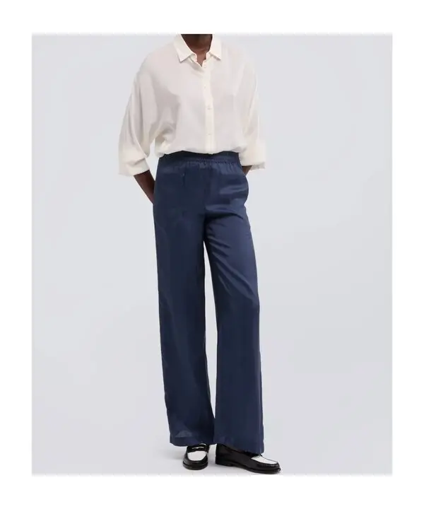 Aspesi Elastic Waist Pleated Straight Leg Trousers