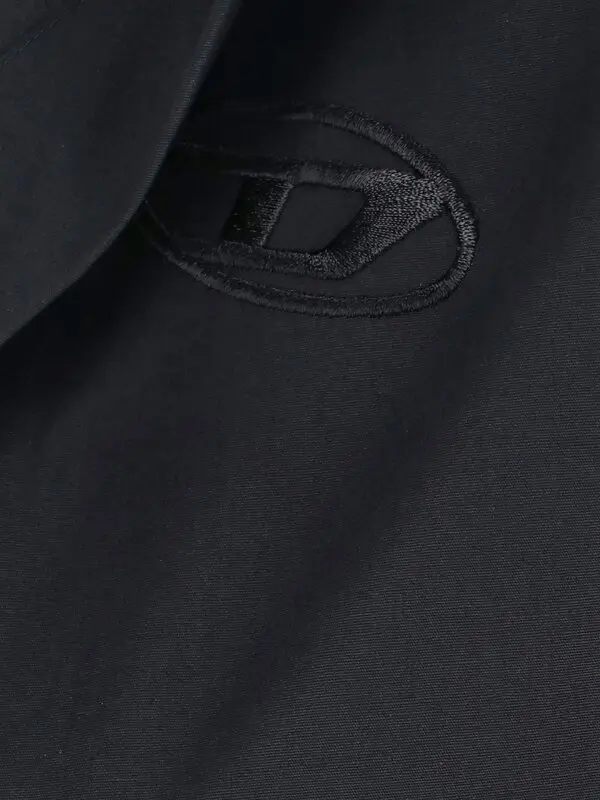 DIESEL® V-neck Long Sleeve Wrap Shirt - Black