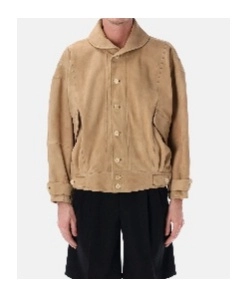 Auralee Suede Bomber Jacket