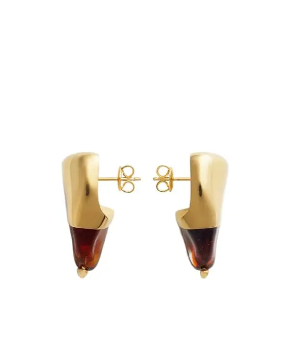 Bottega Veneta Small Prisma Earrings With Buckled Detail - The Toffees