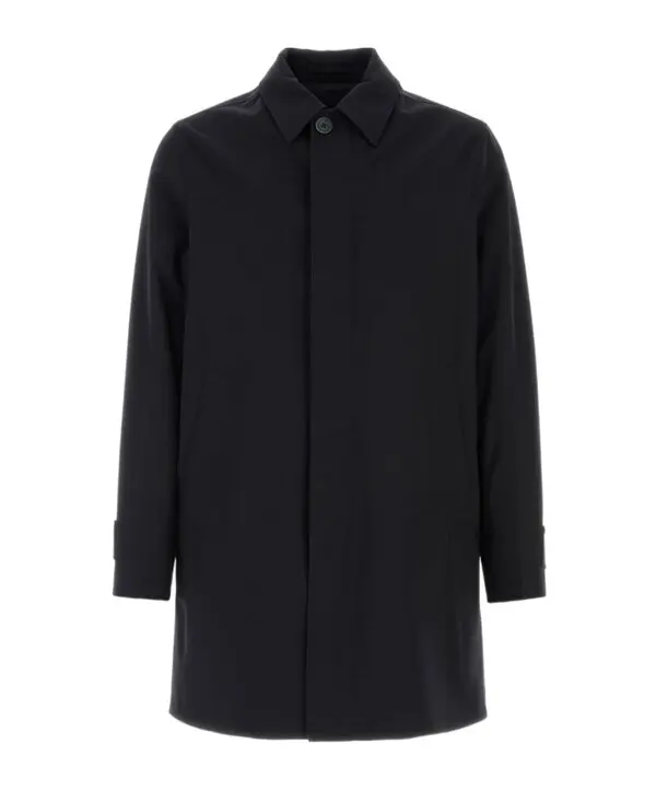 Herno Straight Hem Coat - Black