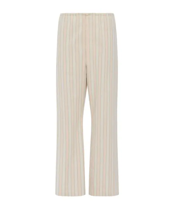 MAISON MARGIELA Striped Wide-leg Trousers - Pinstripe White And Light Blue