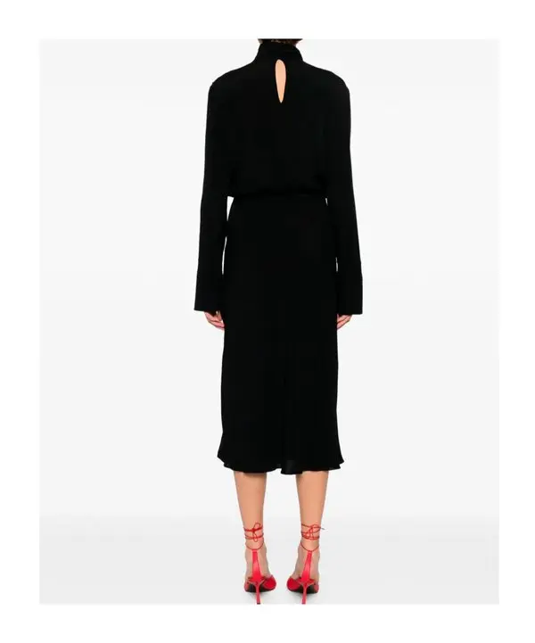 Patrizia Pepe Long Sleeve Tie-neck Dress