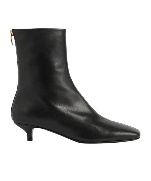 TOTEME Rear-zip Square-toe Ankle Boots