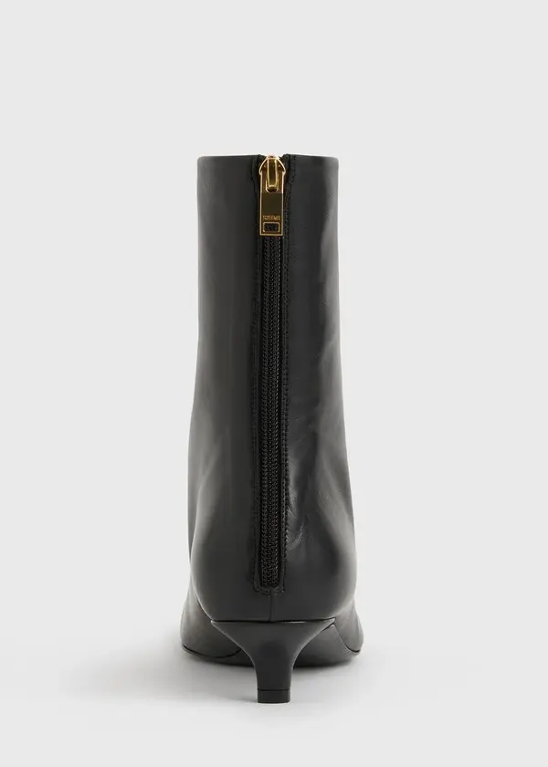 TOTEME Rear-zip Square-toe Ankle Boots