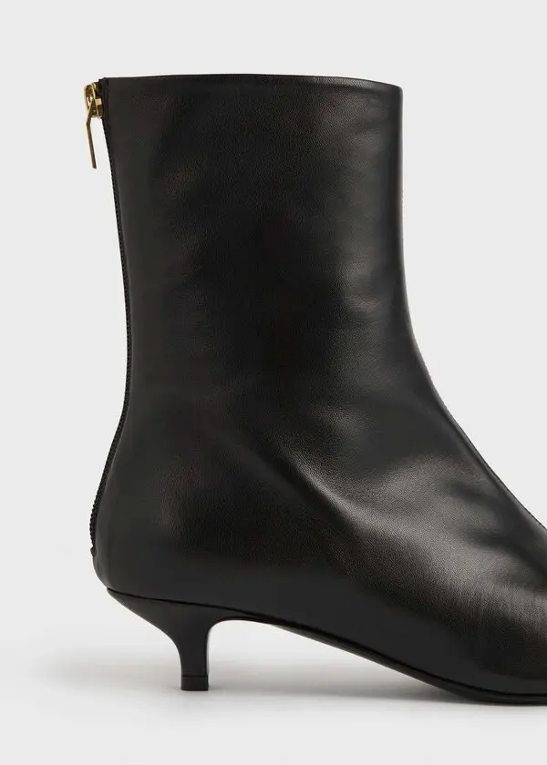 TOTEME Rear-zip Square-toe Ankle Boots
