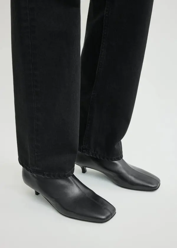 TOTEME Rear-zip Square-toe Ankle Boots