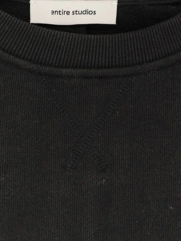 ENTIRE STUDIOS Embossed Crew Neck Sweatshirt - Black