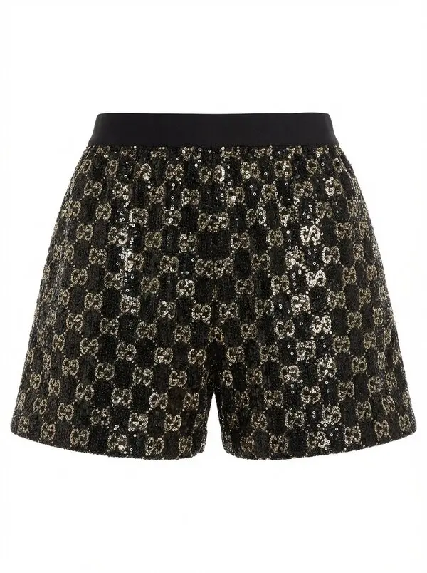 Gucci Embellished Tweed Shorts