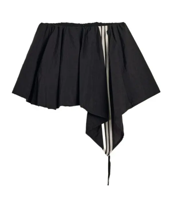 Y3 Asymmetric Stripe Skirt - Black