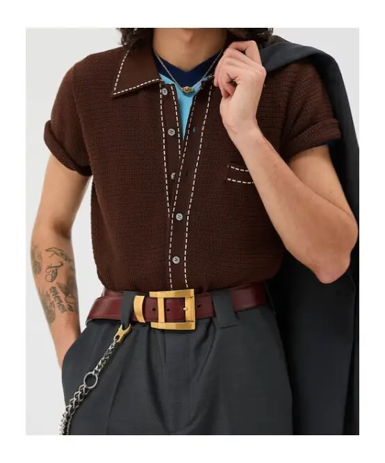 Versace Short-sleeved Knitted Shirt