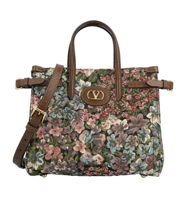 Valentino Garavani Antivess Floral Jacquard Small Tote Bag - Multicolor