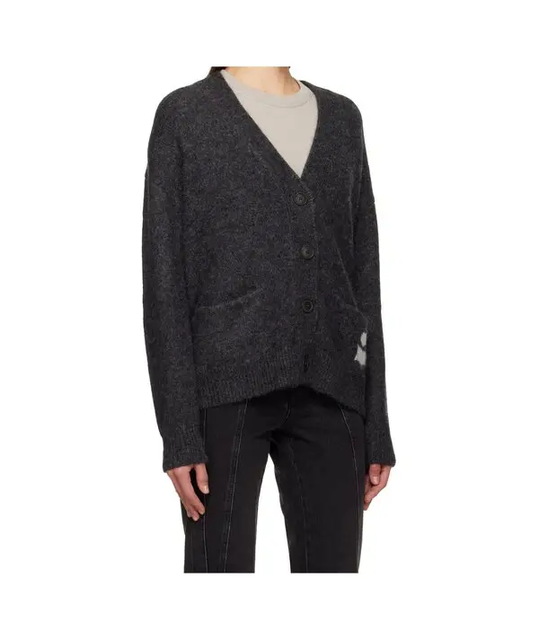 Isabel Marant Étoile Eborah" Button-down Long-sleeve Knit Sweater - Black