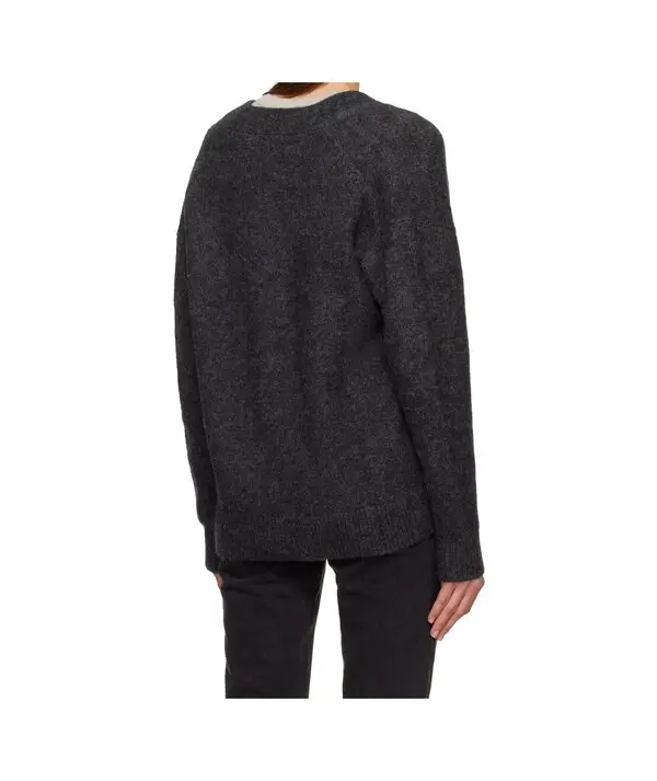 Isabel Marant Étoile Eborah" Button-down Long-sleeve Knit Sweater - Black